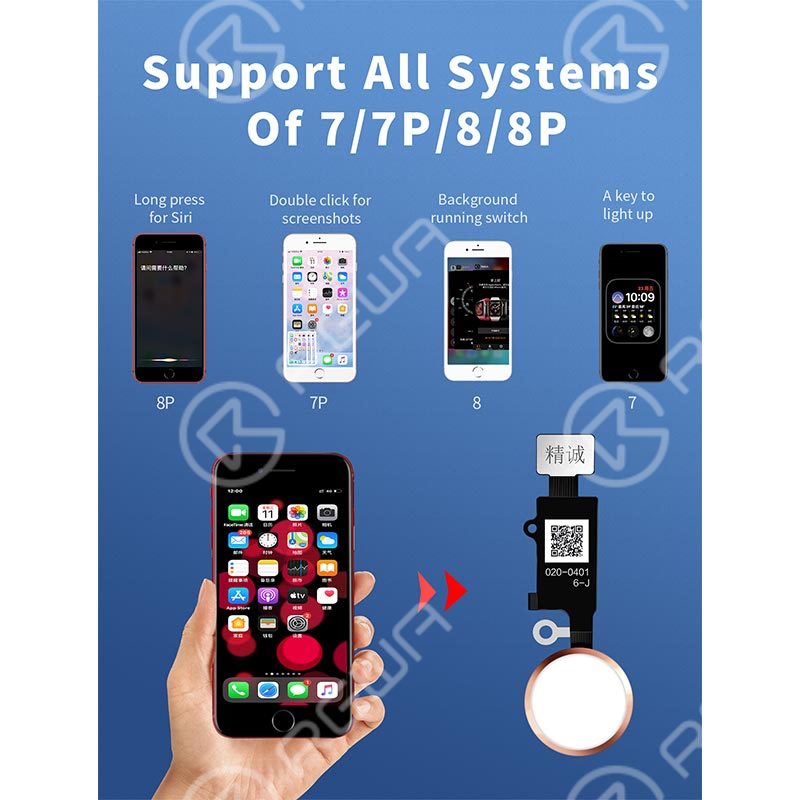 6 Gen Universal Home Button With 3D Touch For iPhone 7/7P/8/8P (the Final Edition) -AA Grade